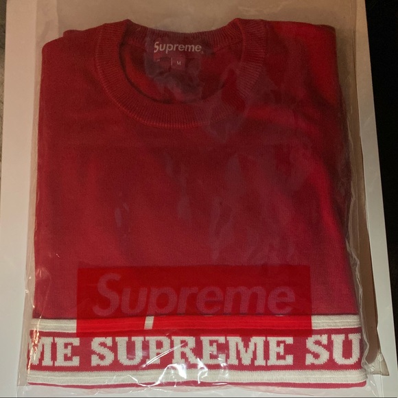 Supreme | Sweaters | Supreme Logo Striped Knit Top | Poshmark